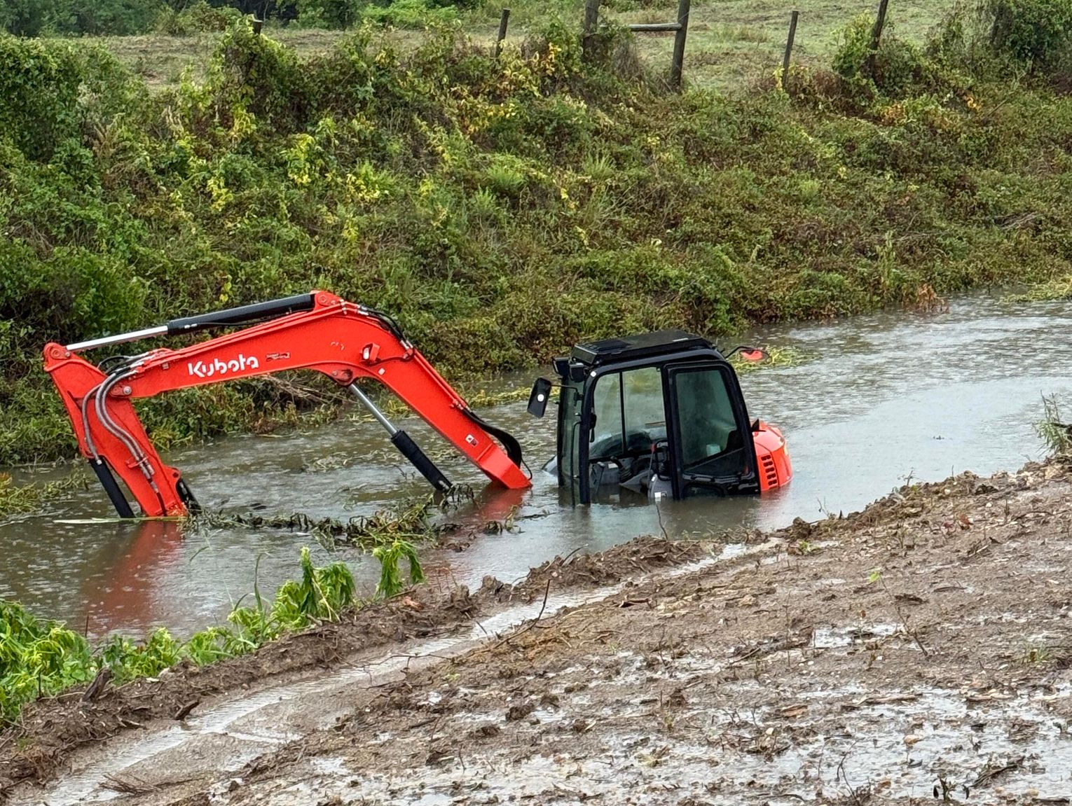 Excavator taken for joyride