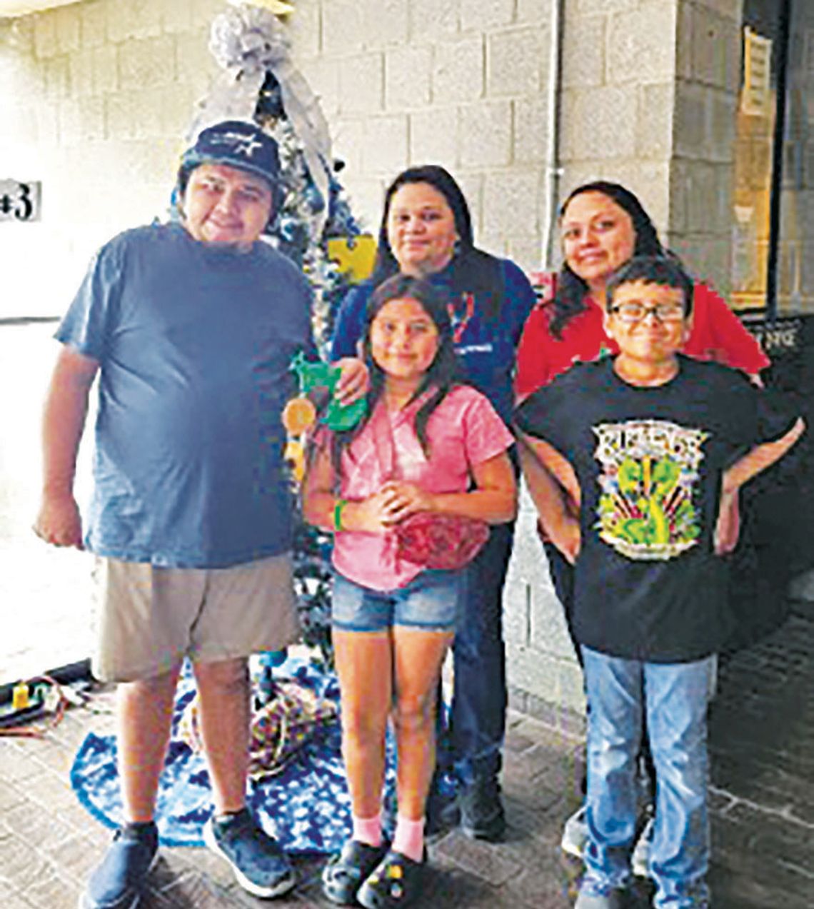 Liberty library turned Christmas tree forest